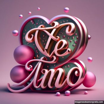 Imágenes de amor TE AMO dentro de un corazón en 3D